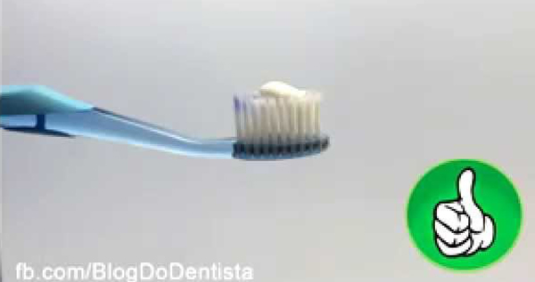 Dica: quantidade correta de pasta de dente